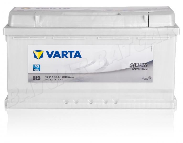 Varta Silver Dynamic H3 12V 100Ah 830A/EN Autobatterie -batcar.de Shop ...